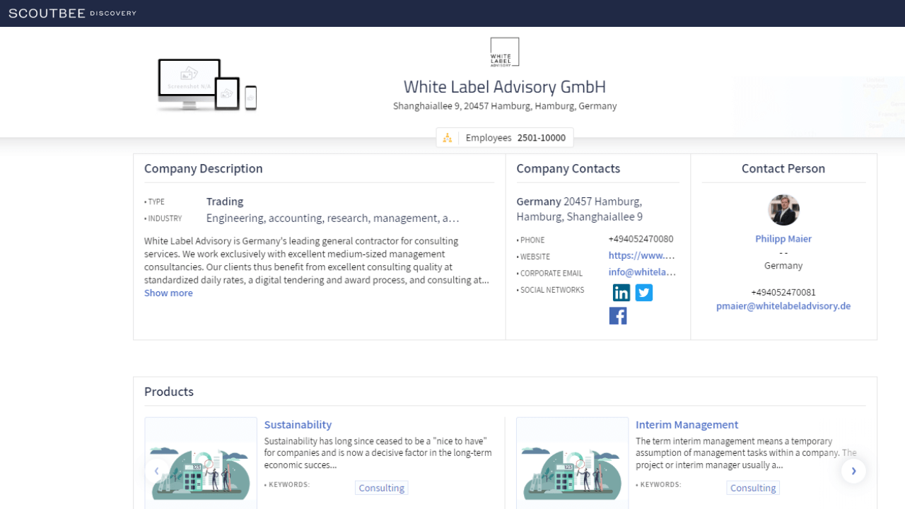 Scoutbee | Platform | White Label Advisory
